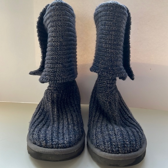 UGG | Shoes | Ugg Knit Boots Classic Cardy Navy | Poshmark